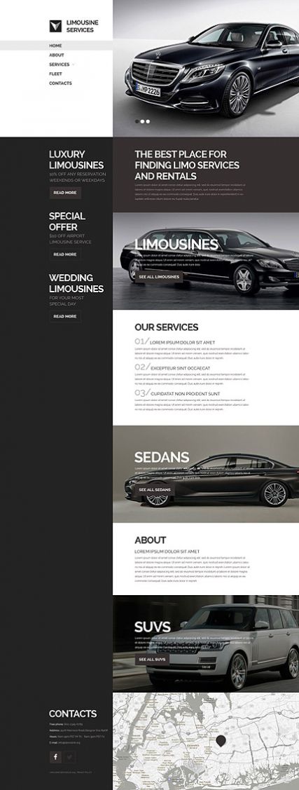 Limo Transportation Website Template